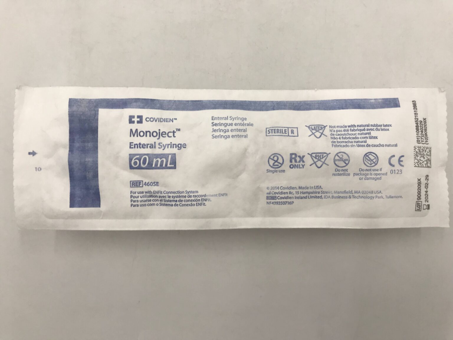 Covidien 460SE Monoject Enteral Syringe 60mL - GB TECH USA