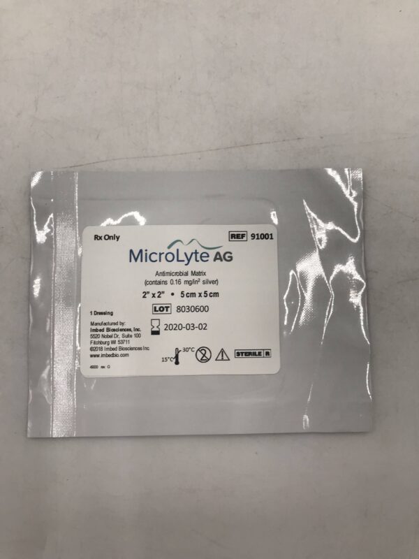 Imbed Biosciences 91001 MicroLyte AG Antimicrobial Matrix 2″ x 2″ (X ...