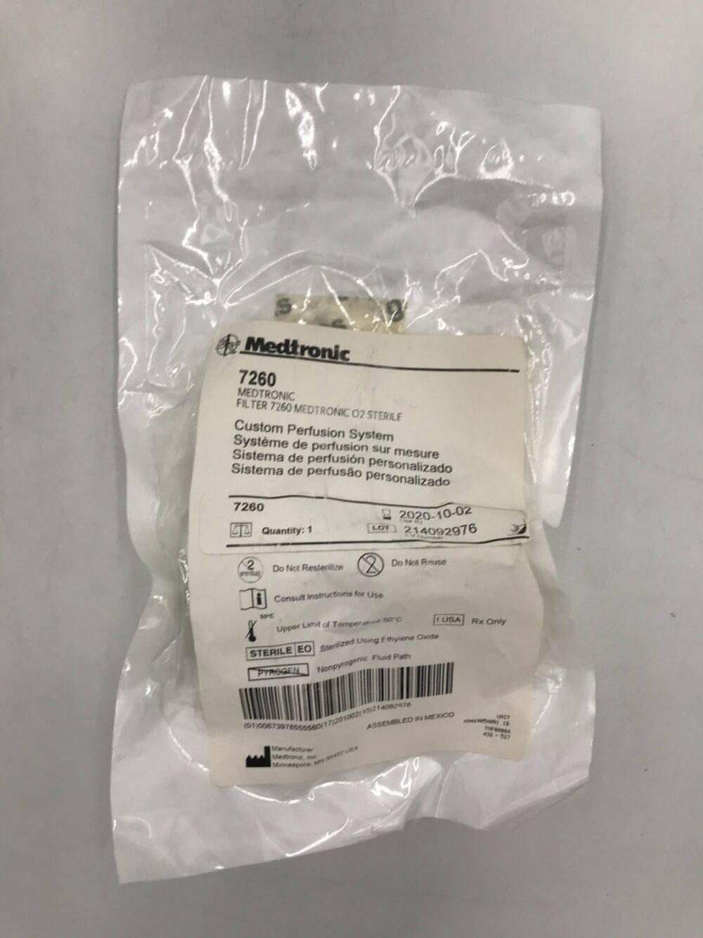 MEDTRONIC 7260 Custom Perfusion System Filter (X) - GB TECH USA
