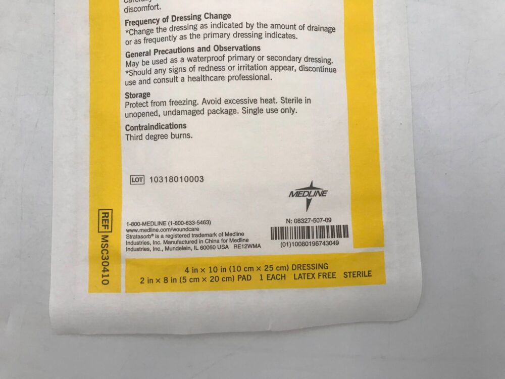 MEDLINE MSC30410 StartaSorb Composite Adhesive Island Wound Dressing ...