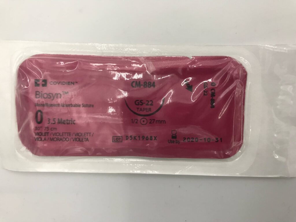 Covidien CM-884 Biosyn Monofilament Absorbable Suture 0 3.5 Metric 30 ...