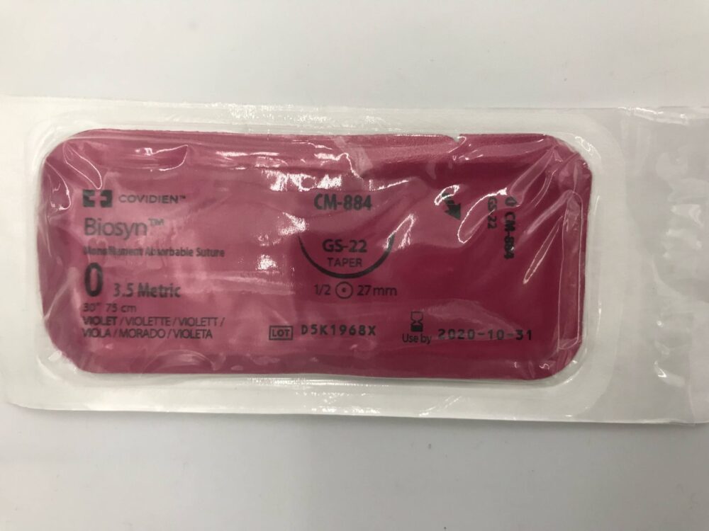 Covidien CM-884 Biosyn Monofilament Absorbable Suture 0 3.5 Metric 30 ...