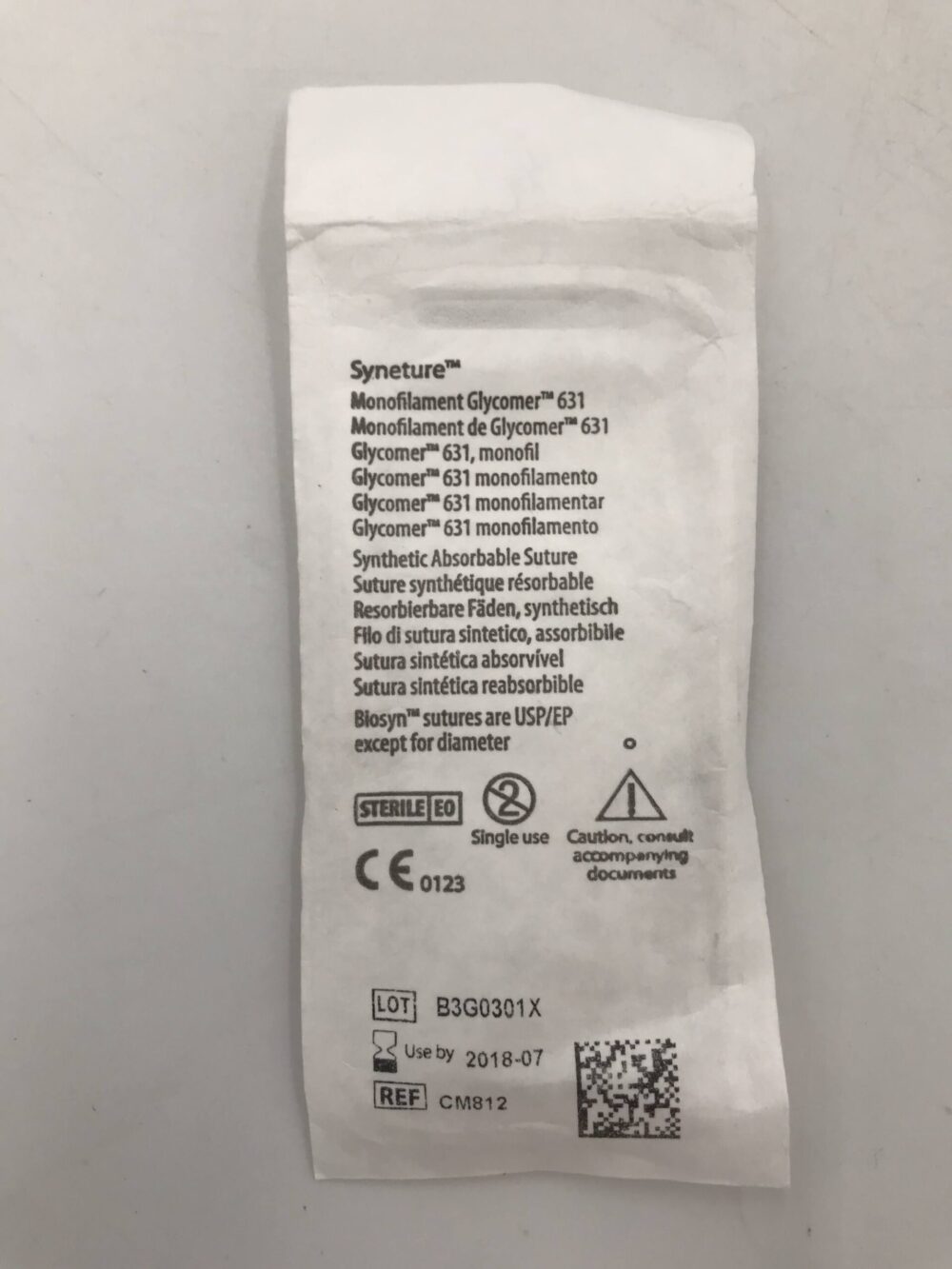 Covidien CM-812 Biosyn Monofilament Absorbable Suture 0 3.5 Metric 30 ...