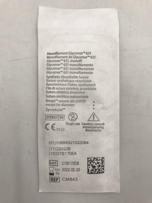Covidien CM-843 Biosyn Monofilament Absorbable Suture 2-0 3 Metric 30 ...