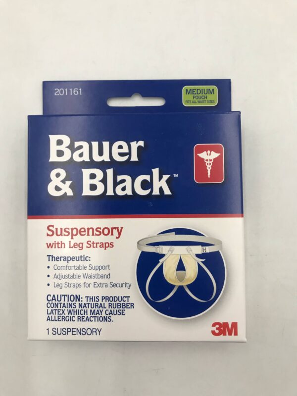 3M 201161 Bauer&Black Therapeutic Suspensory w/ Leg Straps Medium Pouch ...