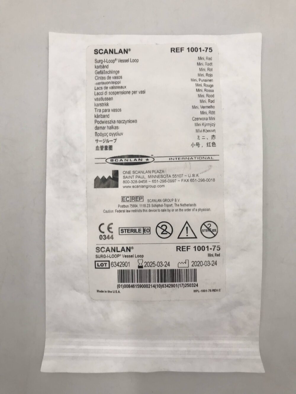 Scanlan 1001-75 Surg-I-Loop Vessel Loop Mini Red - GB TECH USA