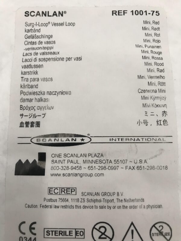 Scanlan 1001-75 Surg-I-Loop Vessel Loop Mini Red - GB TECH USA