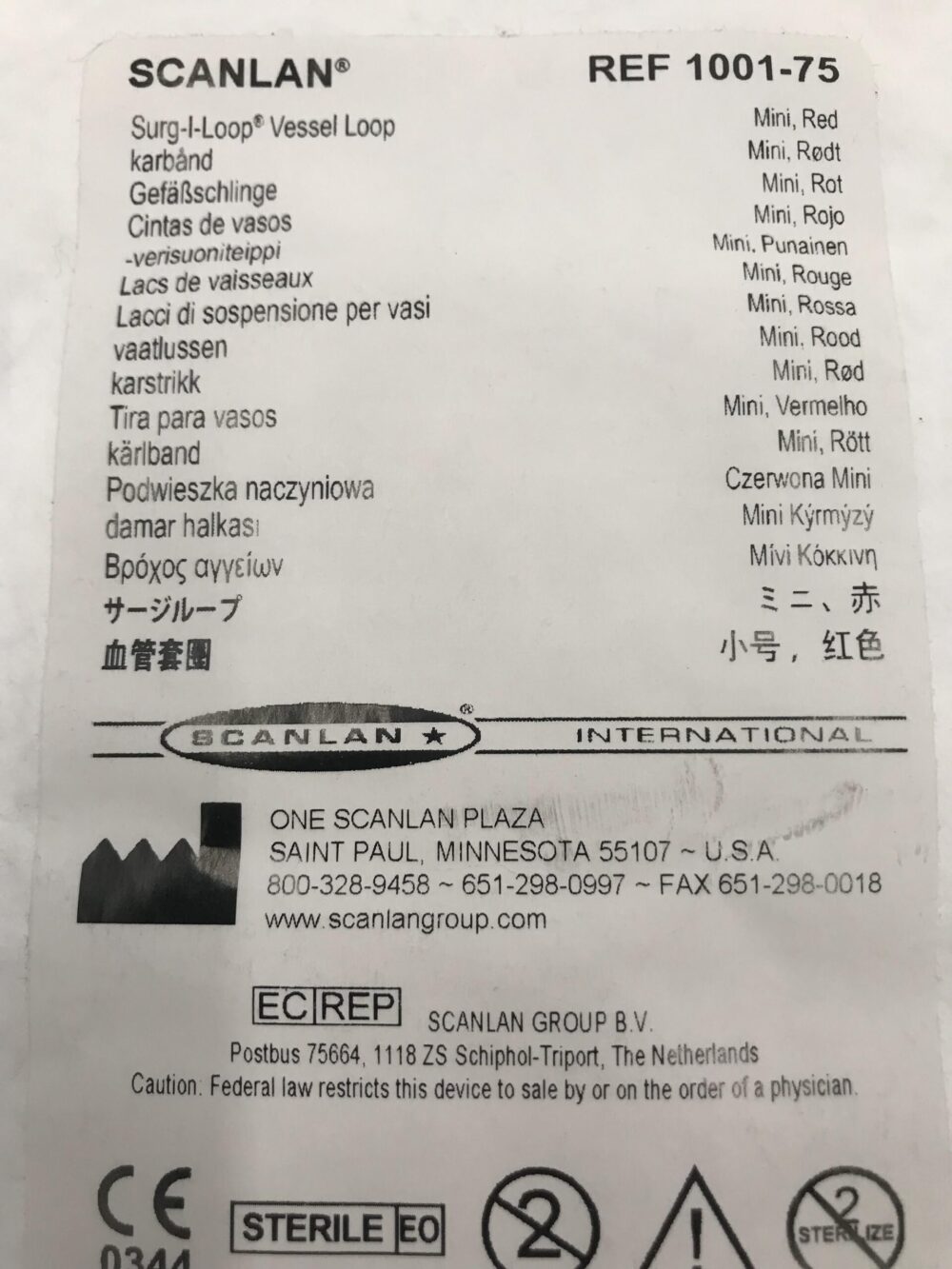 Scanlan 1001-75 Surg-I-Loop Vessel Loop Mini Red - GB TECH USA