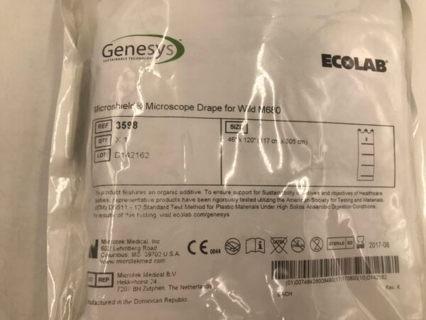 MICROTEK MEDICAL 3598 Genesys Ecolab Microshield Microscope Drape for ...