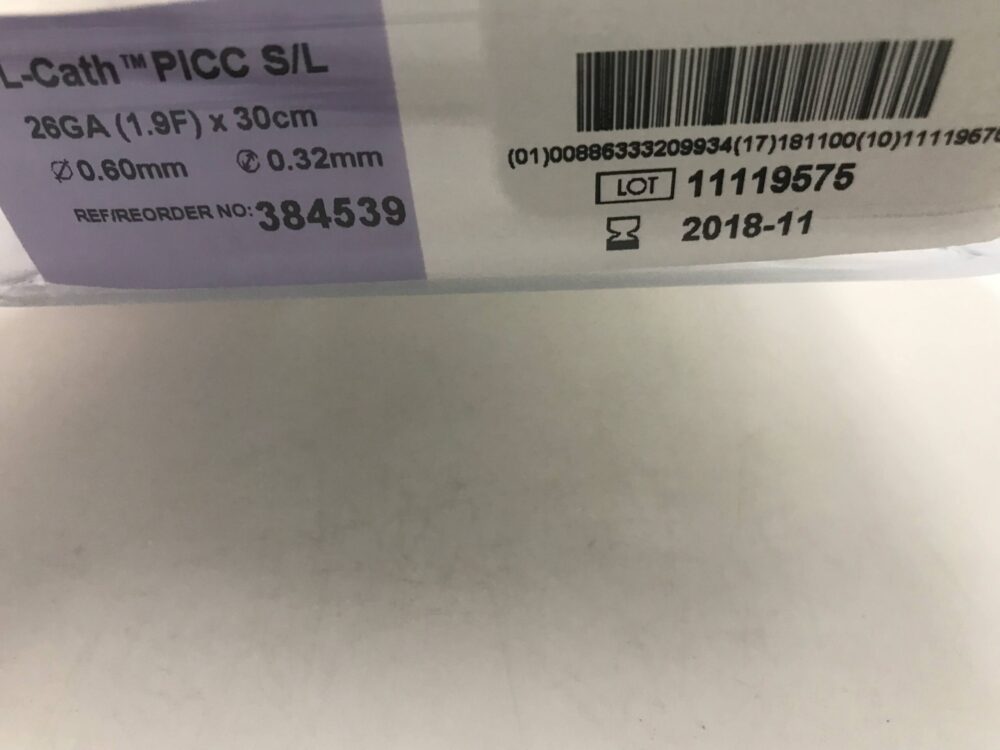 ARGON MEDICAL 384539 L-Cath PICC S/L Peripherally Inserted Central ...