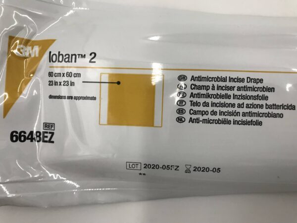 3M 6648EZ Ioban 2 Antimicrobial Incise Drape 60cm x 60cm (23in x 23in ...