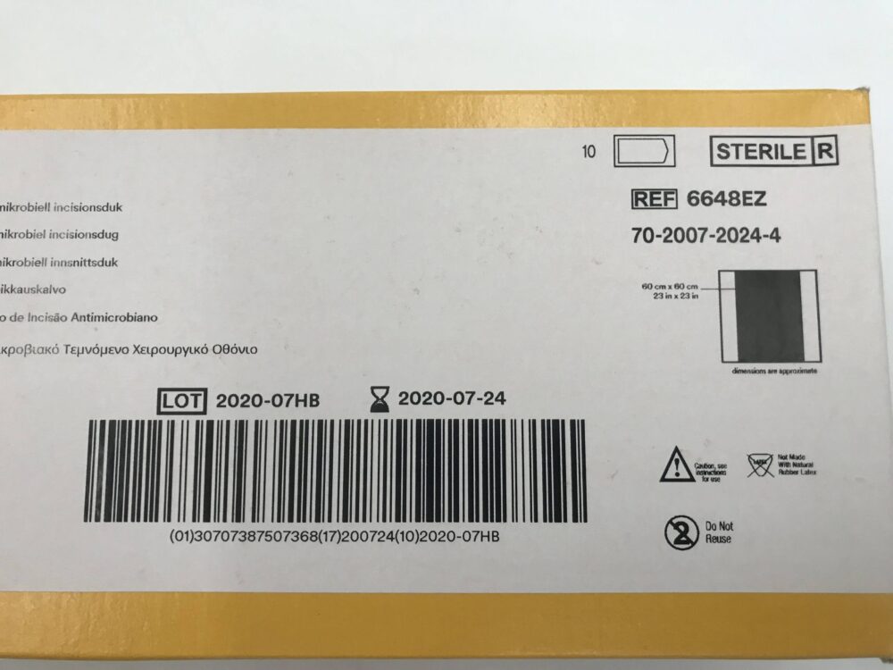 3M 6648EZ Ioban 2 Antimicrobial Incise Drape 60cm x 60cm (23in x 23in ...