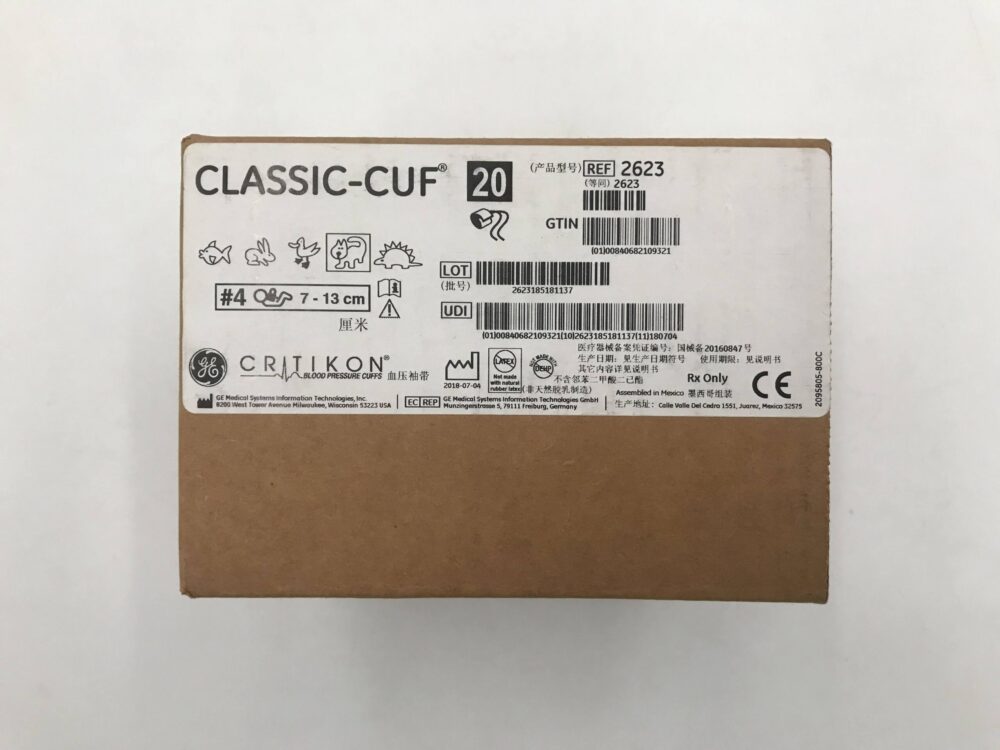 GE Medical Systems 2623 Critikon Classic-Cuf #4 7-13cm (20/Box) - GB ...