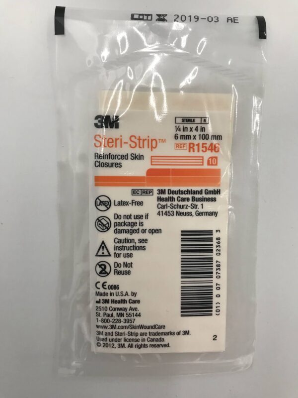 3M R1546 Steri -Strip Reinforced Skin Closures 1/4in x 4in (6mm x 100mm ...