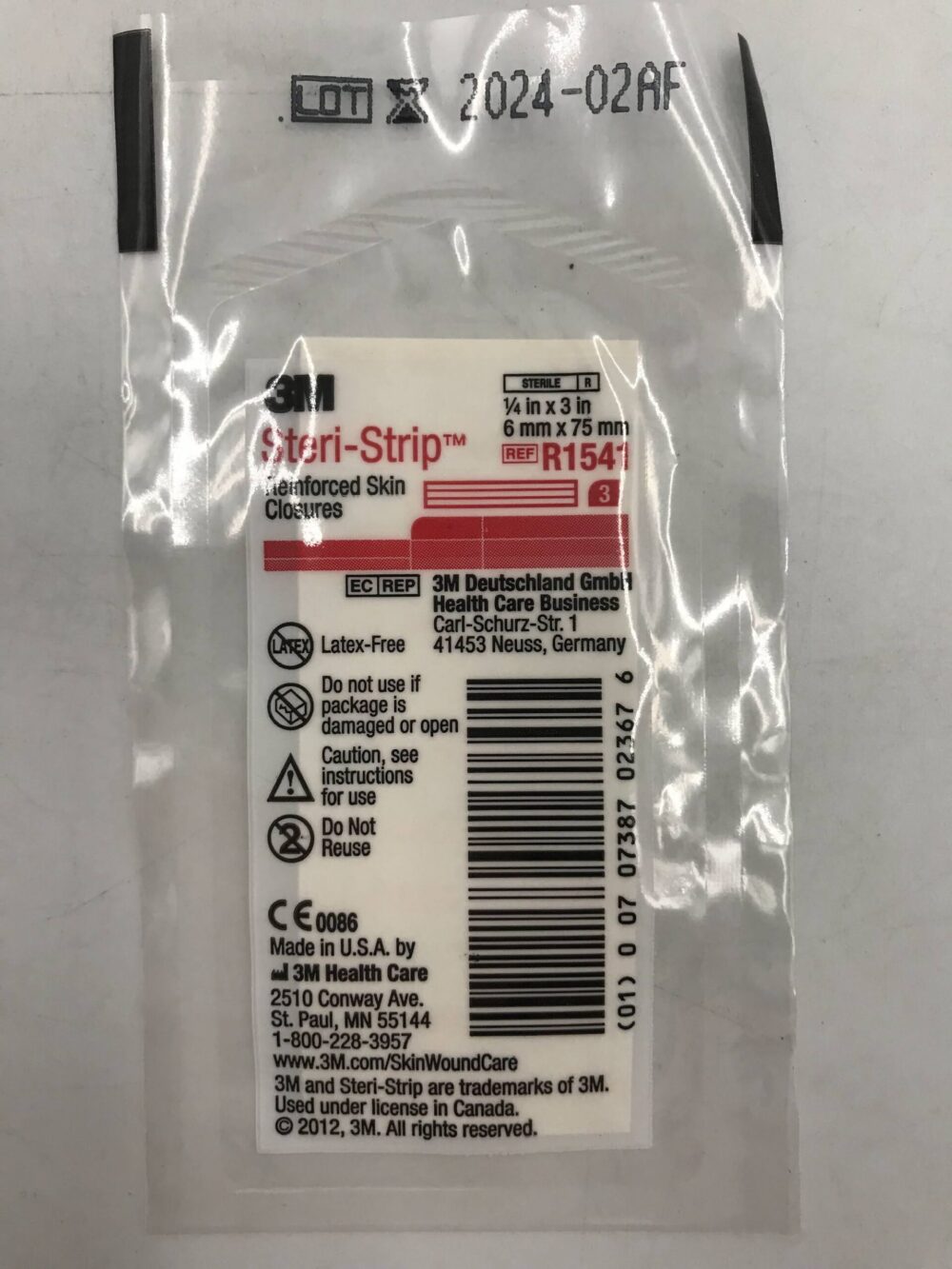 3M R1541 Steri-Strip Reinforced Skin Closures 1/4in x 3in - GB TECH USA