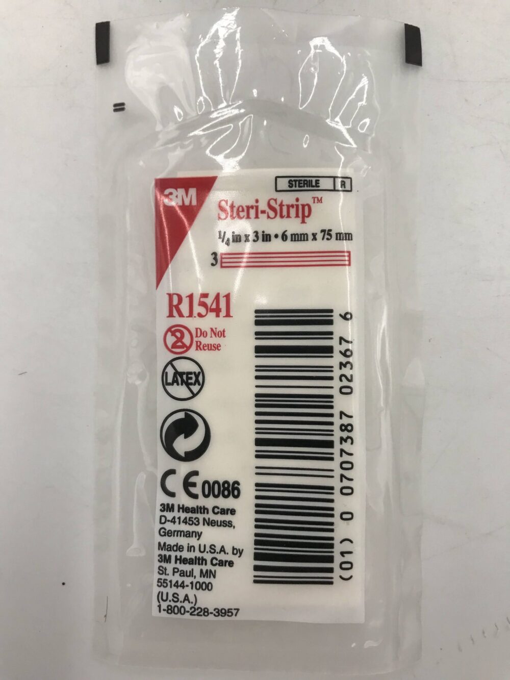 3M R1541 Steri-Strip Reinforced Skin Closures 1/4in x 3in (X) - GB TECH USA