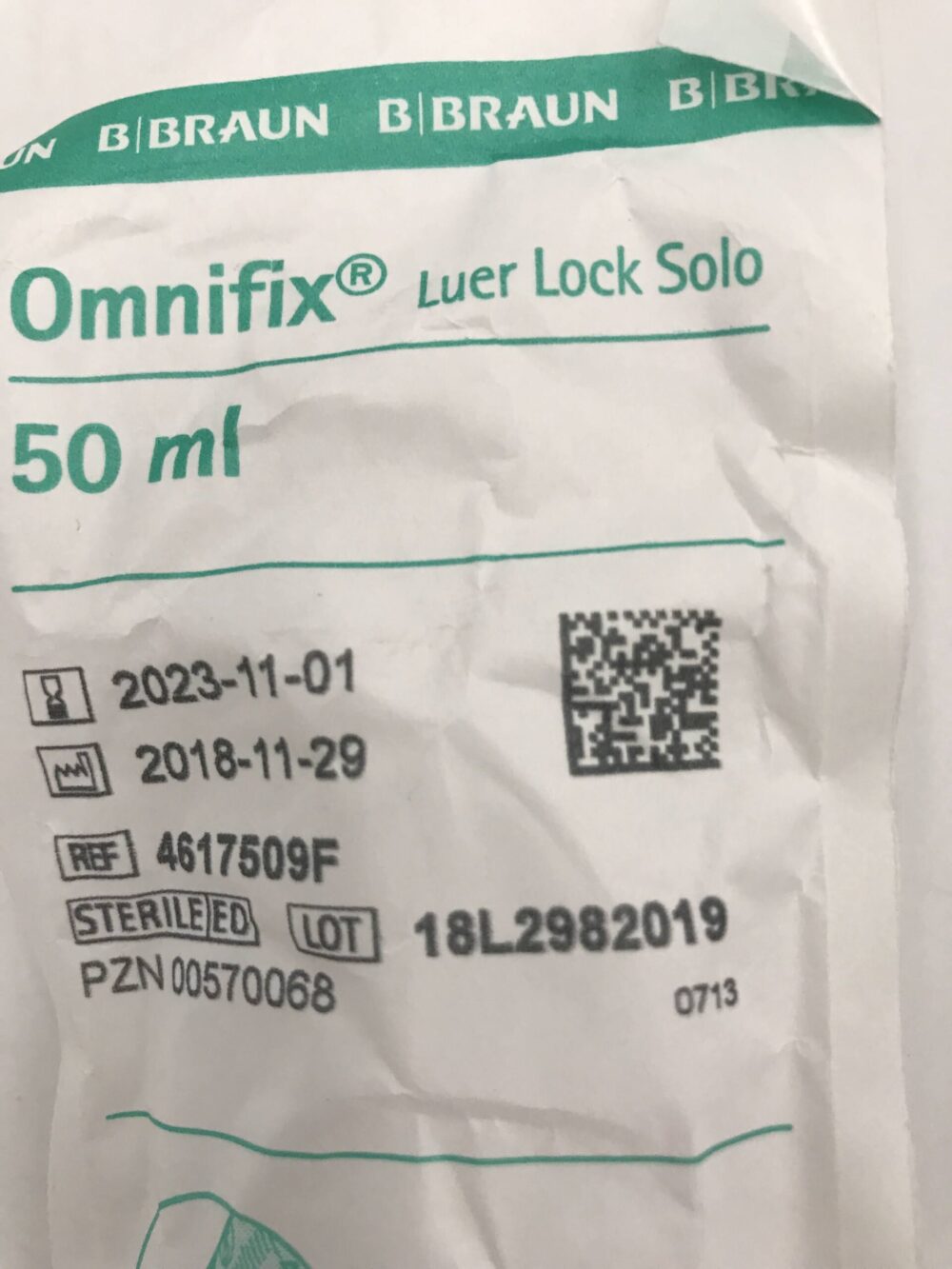 Braun 4617509F Omnifix Luer Lock Solo 50ml - GB TECH USA