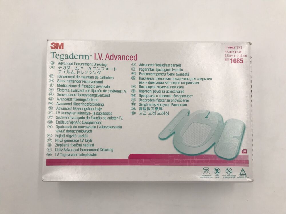 3M 1685 Tegaderm I.V. Advanced Securement Dressing 3 1/2in x 4 1/2in (8.5cm x 11.5cm) (50/Box)(X ...