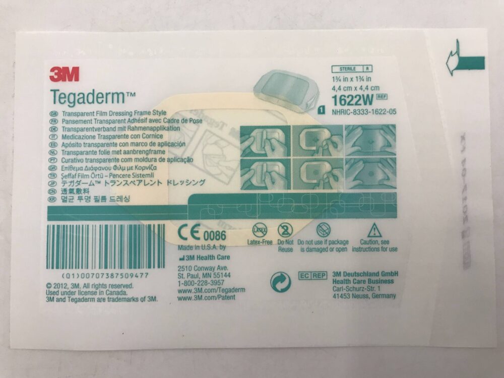 3M 1622W Tegaderm Transparent Film Dressing Frame Style 1-3/4in x 1-3 ...