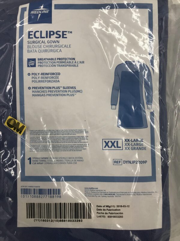 MEDLINE DYNJP2209P Eclipse Surgical Gown XXL – GB TECH USA