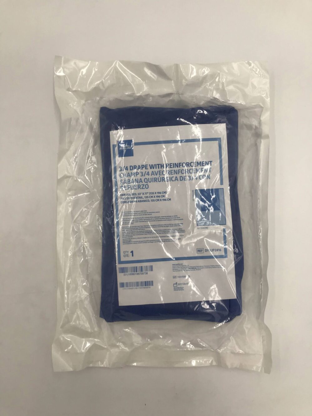 MEDLINE DYNJP2416 (3/4)Drape w/ Reinforcement 77in x 53in - GB TECH USA