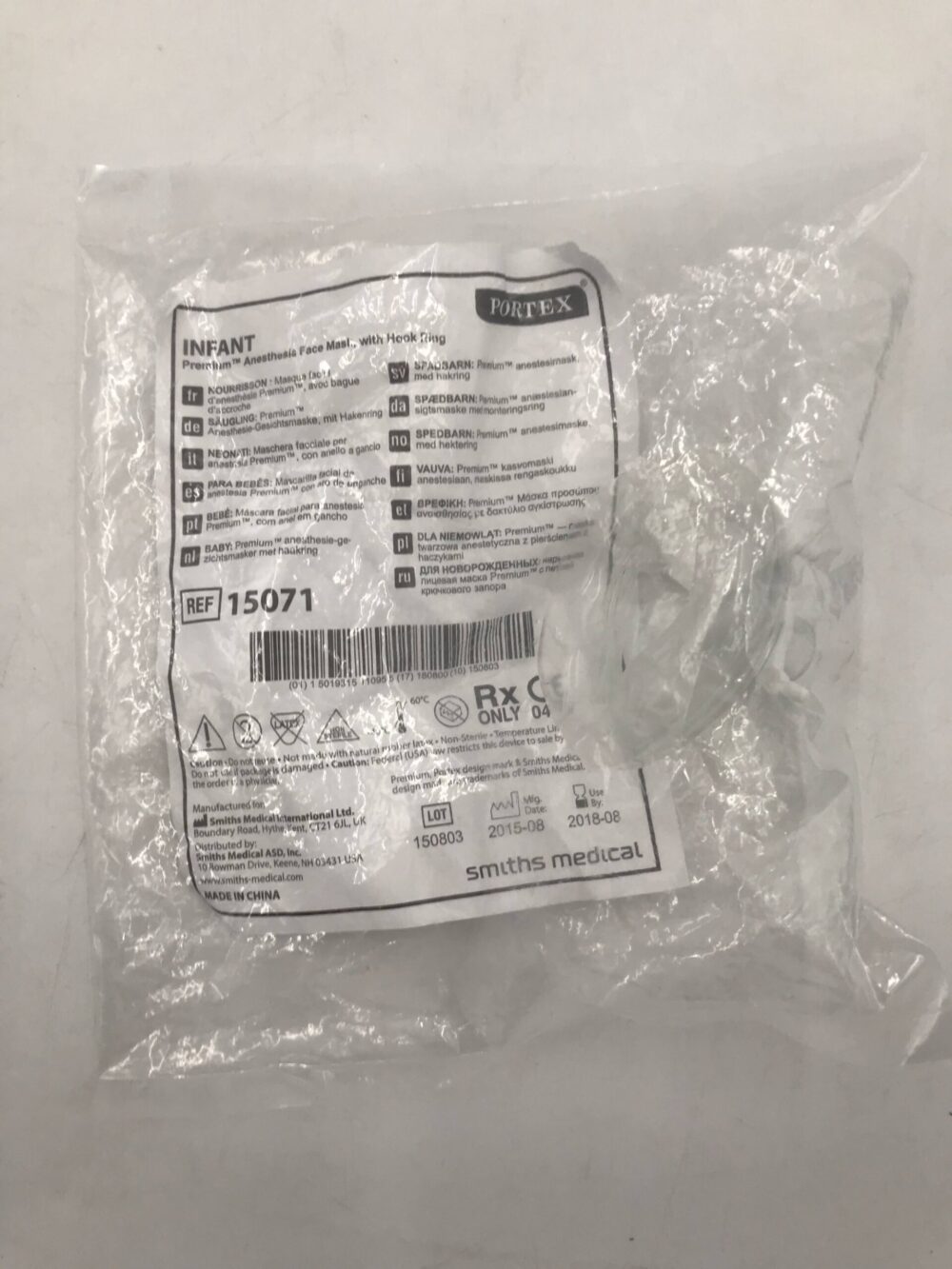 SMITHS MEDICAL 15071 Portex Infant Premium Anesthesia Face Mask w/ Hook ...