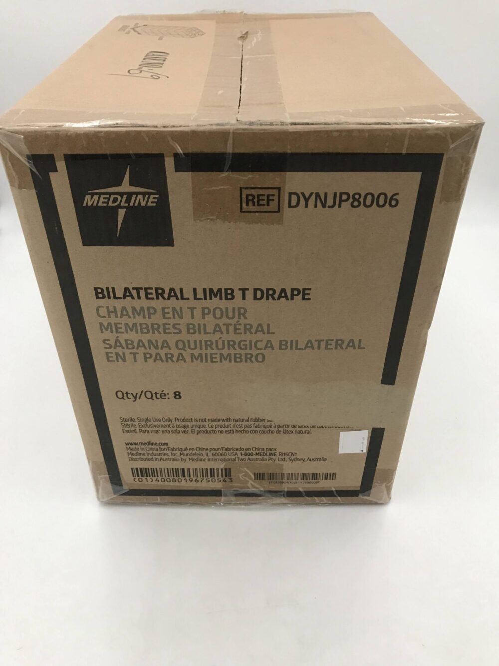 Medline DYNJP8006 Bilateral Limb T Drape (8/Box) - GB TECH USA