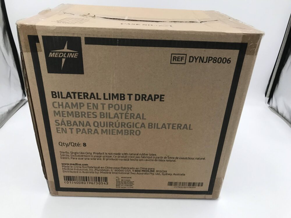 Medline DYNJP8006 Bilateral Limb T Drape (8/Box) - GB TECH USA