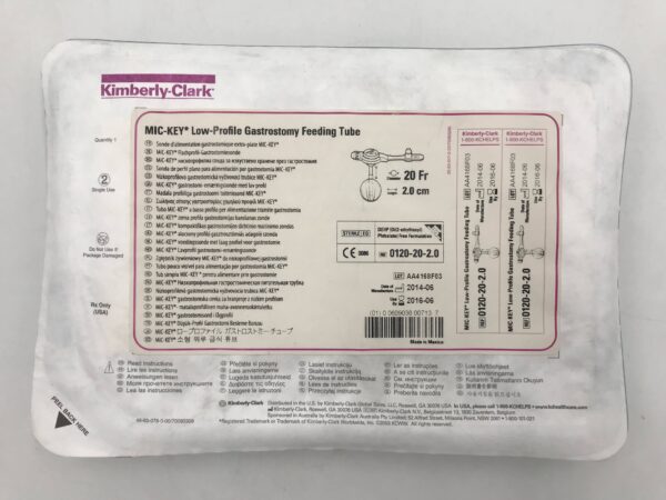 Kimberly-Clark 0120-20-2.0 Mic-Key Low-Profile Gastrostomy Feeding Tube ...