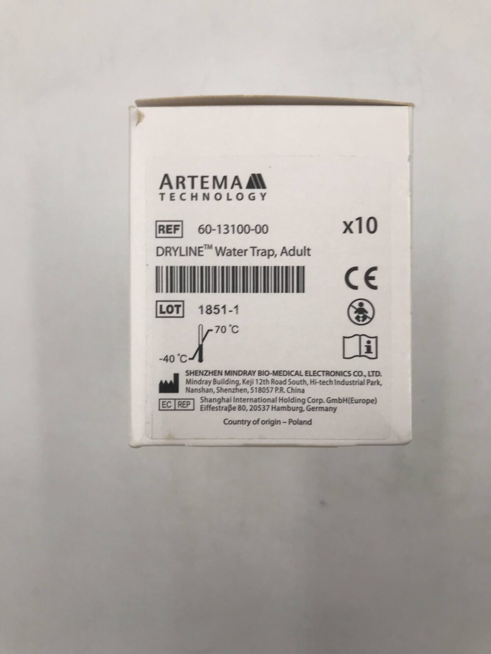 SHENZHEN MINDRAY 60-13100-00 DryLine Water Trap Adult w/Artema ...