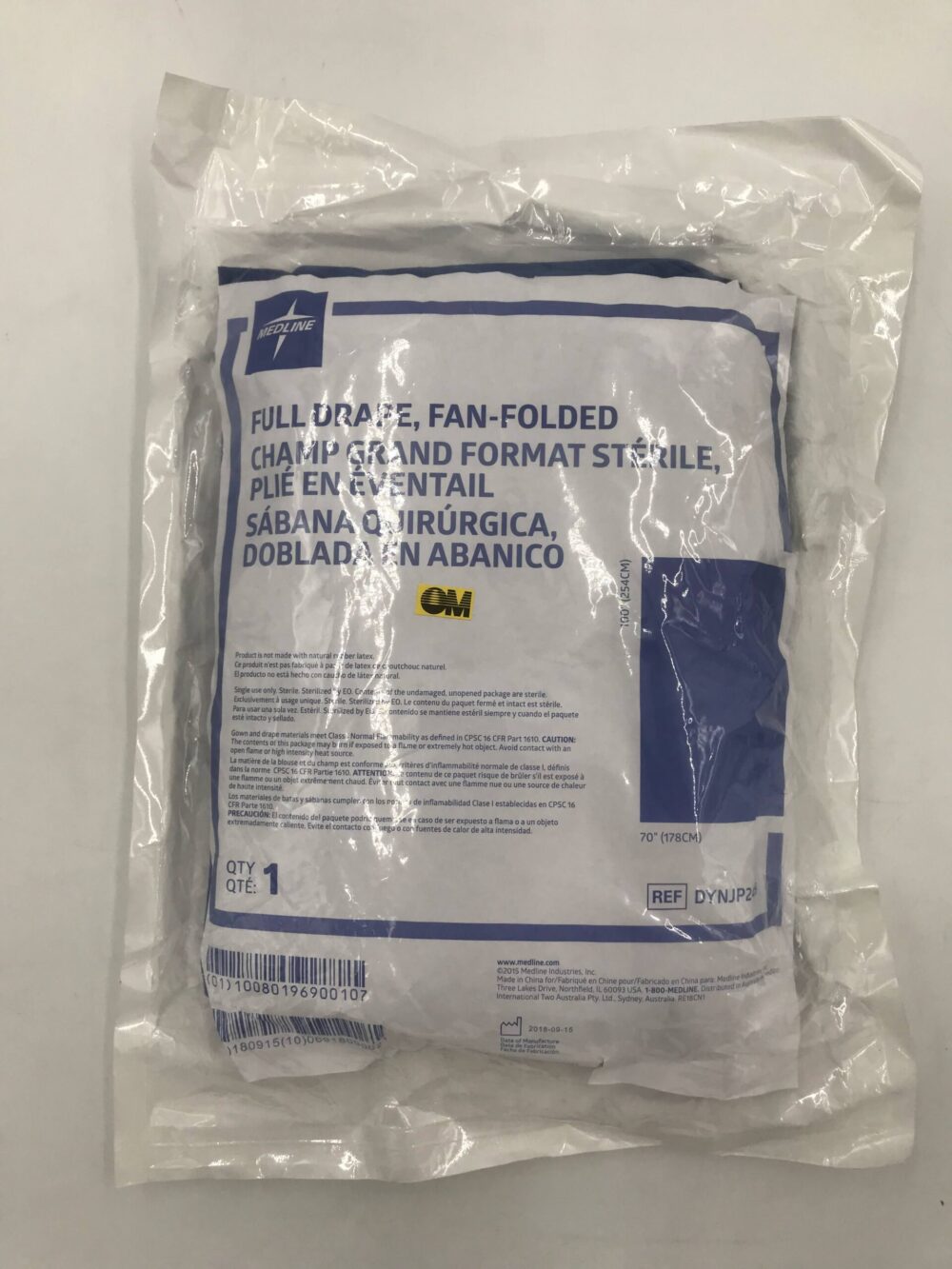 MEDLINE DYNJP2419 Full Drape Fan-Folded 100"x70" - GB TECH USA