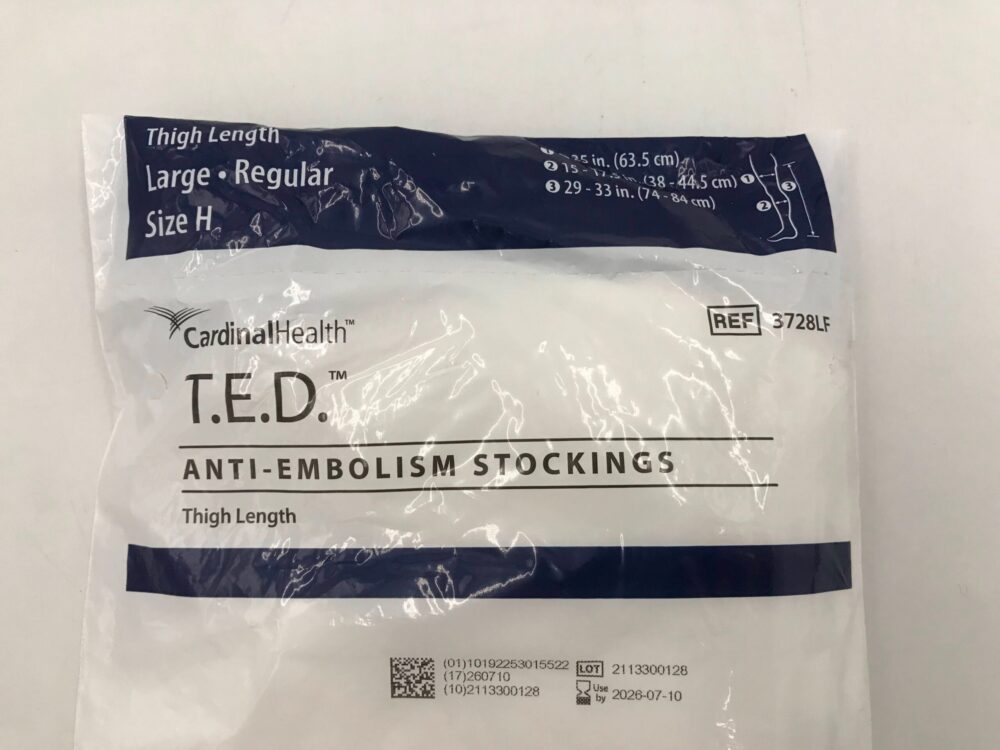 CARDINAL HEALTH 3728LF T.E.D. Anti-Embolism Stockings Thigh Length ...
