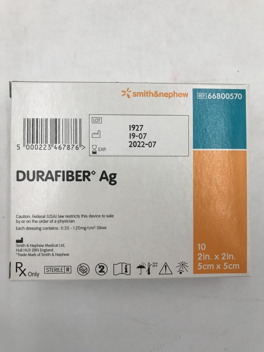 Smith & Nephew 66800570 Durafiber Ag 2in x 2in (10/Box) (X) – GB TECH USA