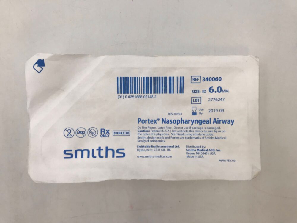 SMITHS MEDICAL 340060 Portex Nasopharyngeal Airway 6mm (X) - GB TECH USA
