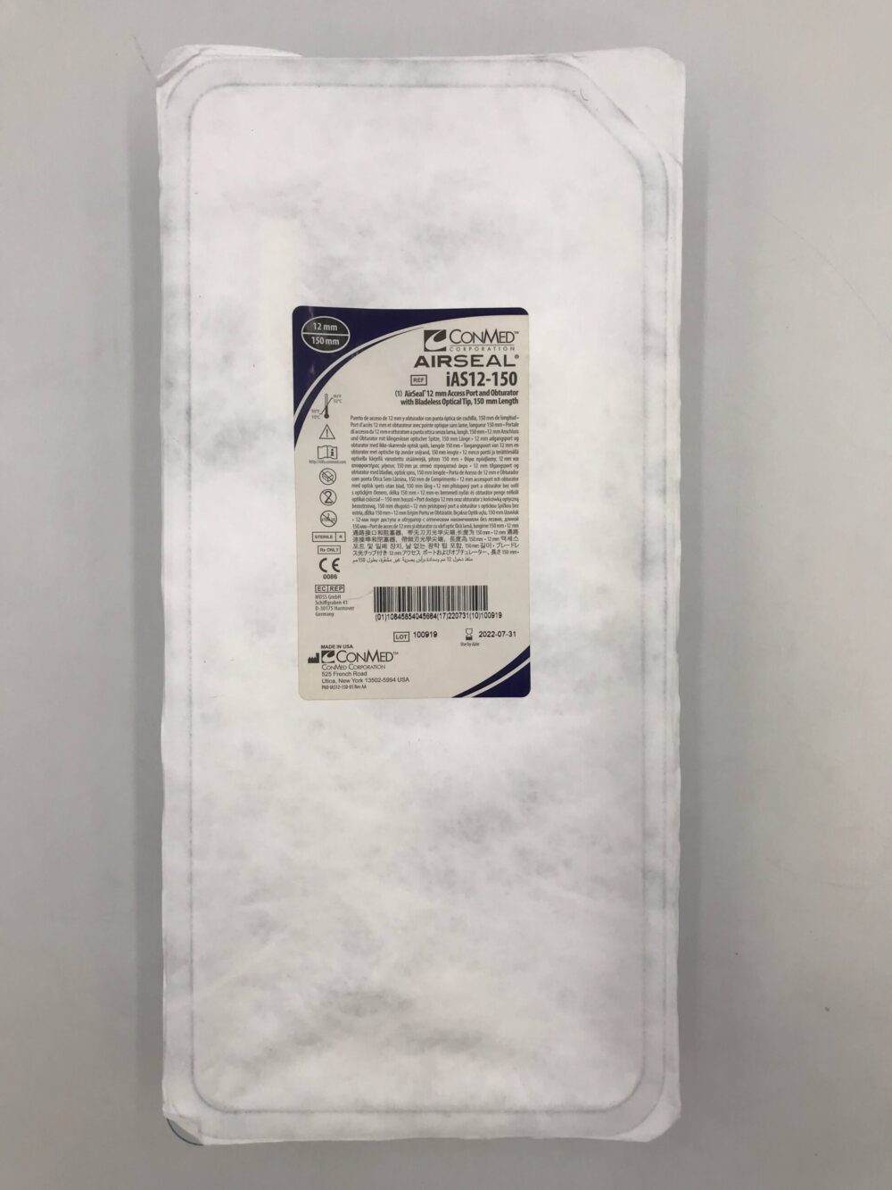 ConMed IAS12-150 Airseal 12mm Access Port and Obturator with Bladeless ...