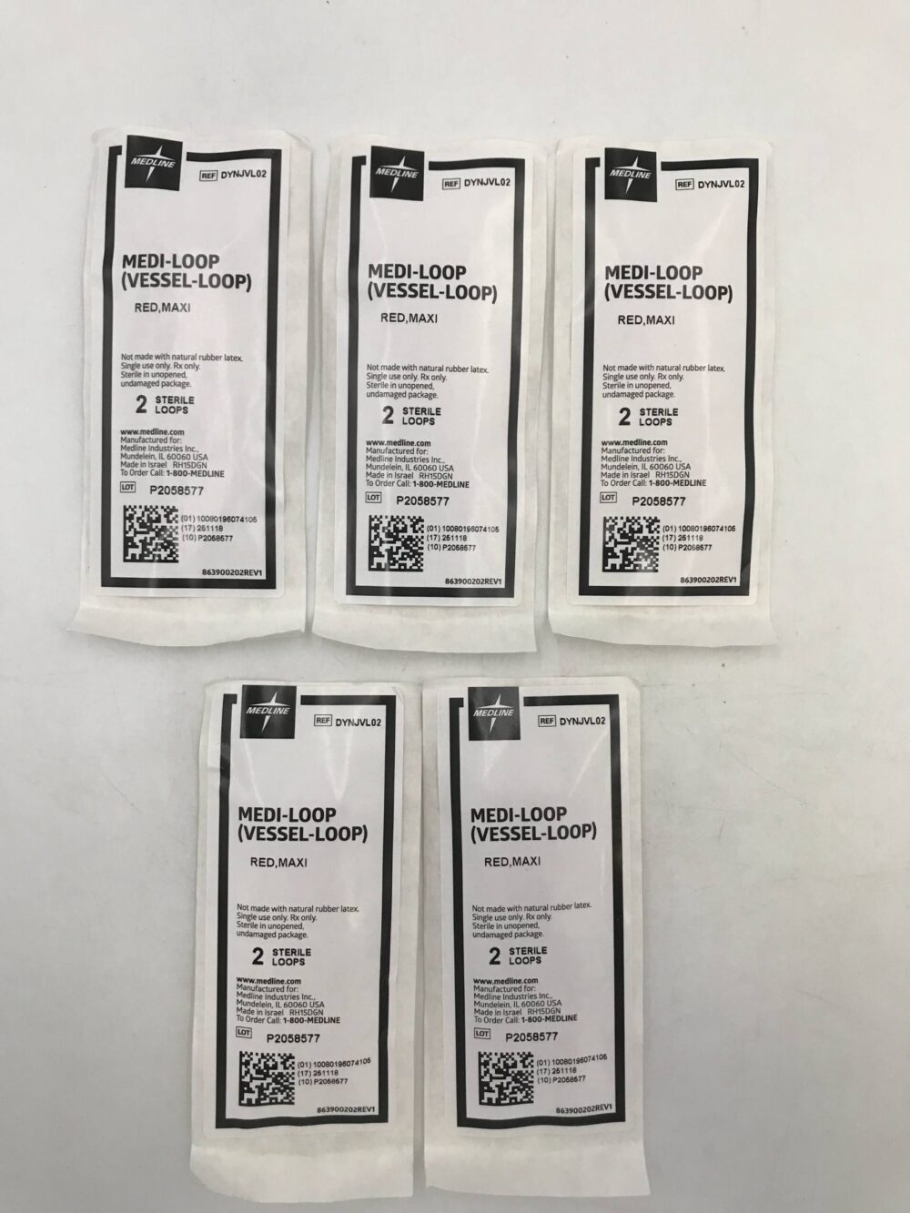 Medline DYNJVL02 Medi-Loop (Vessel-Loop) Red Maxi (5/Pack) – GB TECH USA