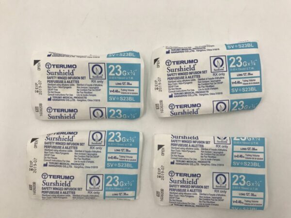 Terumo SV*S23BL Surshield Safety Winged Infusion Set 23G x 3/4" (4/Pack ...