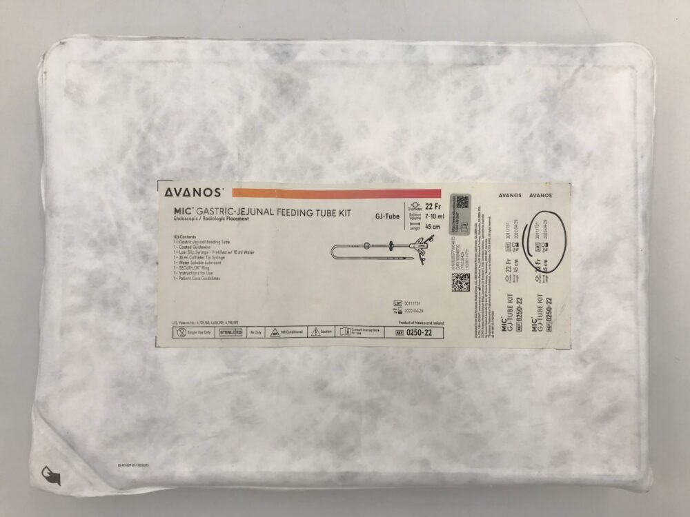 Avanos 0250-22 MIC* Gastric-Jejunal Feeding Tube Kit GJ-Tube 22Fr (X ...