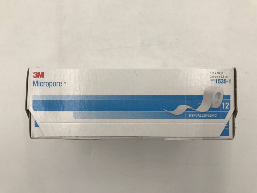 3M 1530-1 Micropore Surgical Tape 1in x 10yd (12/Box) (X) - GB TECH USA