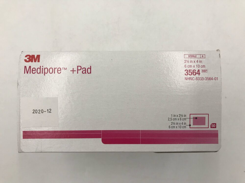 3M 3564 Medipore +Pad Soft Cloth Adhesive Wound Dressing 2 3/8in x 4in ...