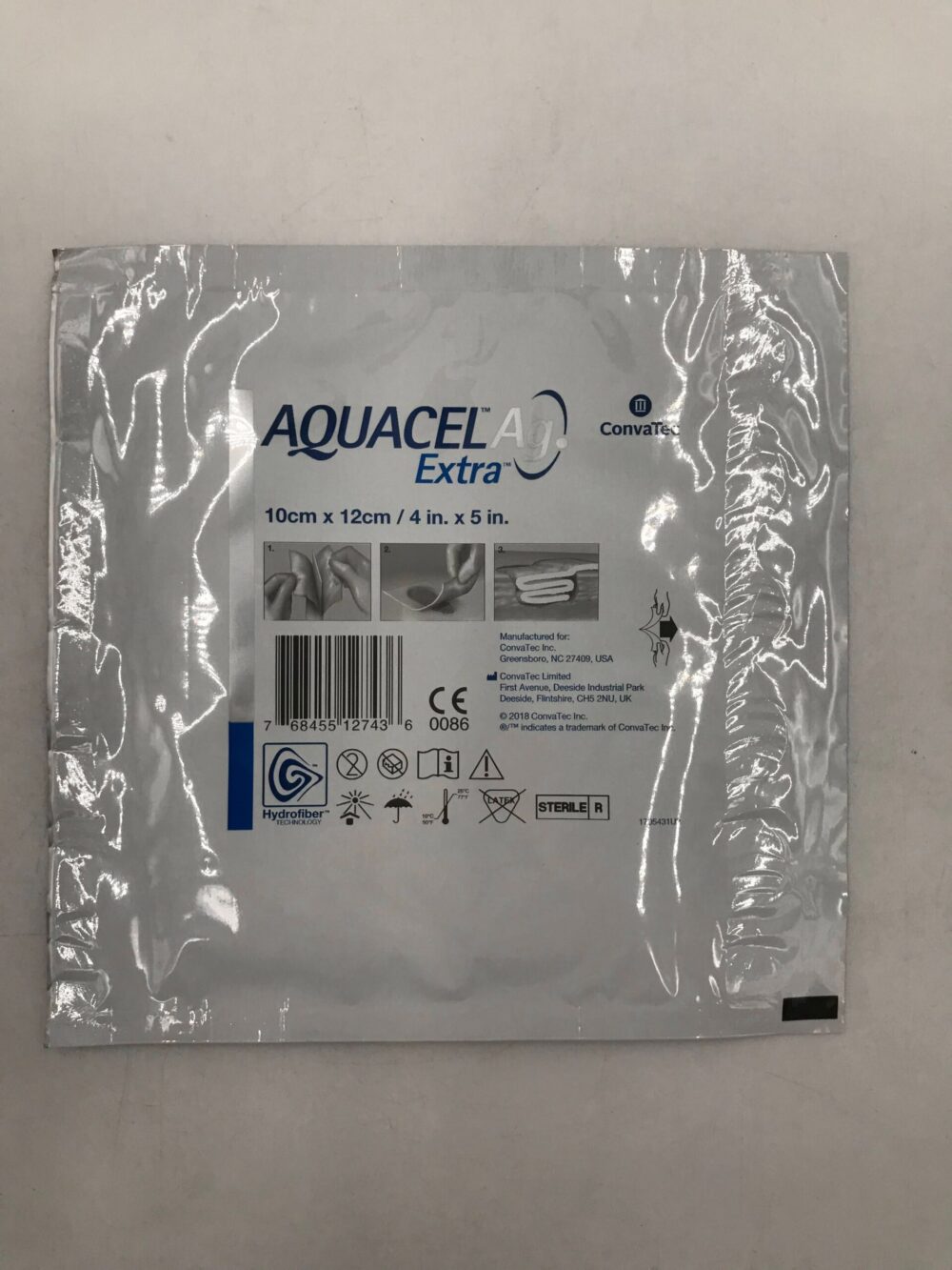 ConvaTec 420677 Aquacel Ag Extra Hydrofiber Dressing w/Silver ...