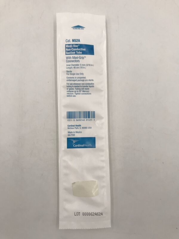 CARDINAL HEALTH N52A Medi-Vac Non-Conductive Suction Tube 5mm x 46cm ...