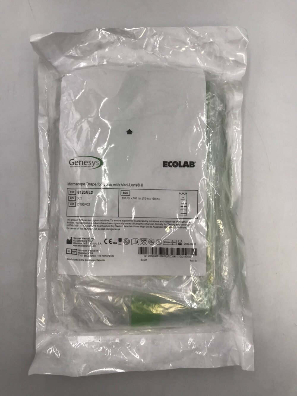 MICROTEK 6120VL2 Genesys Ecolab Microscope Drape for Zeiss w/ Vari-Lens ...