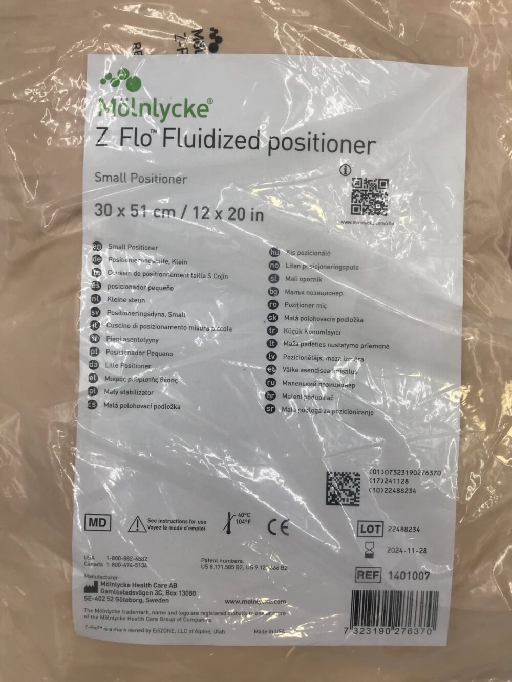 MOLNLYCKE 1401007 Z Flo Fluidized Positioner, Small 30x51cm / 12x20in ...