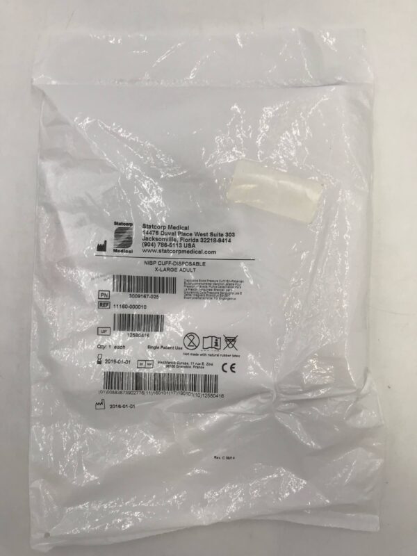 STATCORP 11160-000010 SoftCheck NIBP Cuff-Disposable X-Lg Adul35-44cm ...