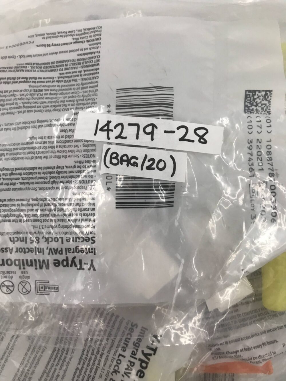 ICU MEDICAL 14279-28 Y-Type Minibore PCA Set 86in(20/Bag)(X) - GB TECH USA