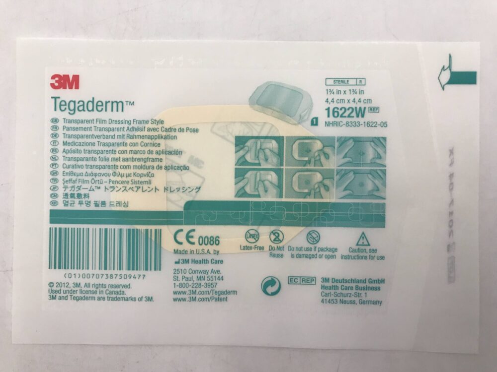 3M 1622W Tegaderm Transparent Film Dressing Frame Style 1-3/4in x 1-3 ...