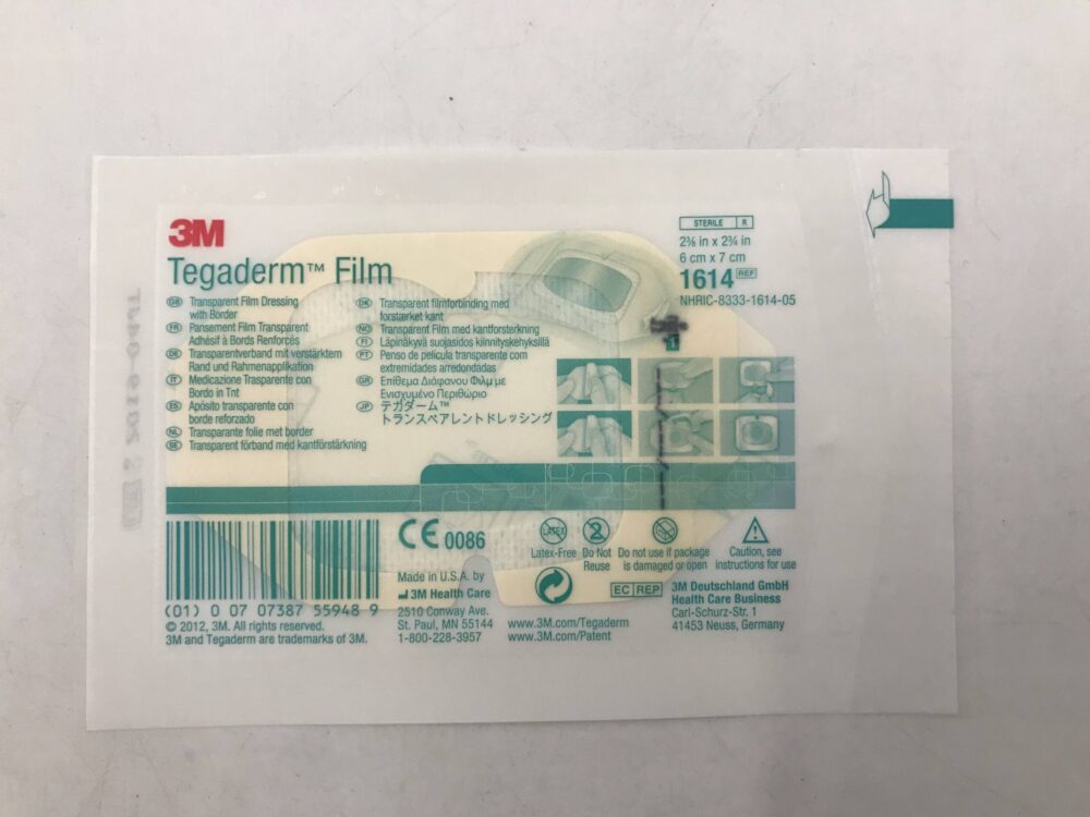 3M 1614 Tegaderm Film Transparent Film Dressing with Border 2-3/8in x 2 ...