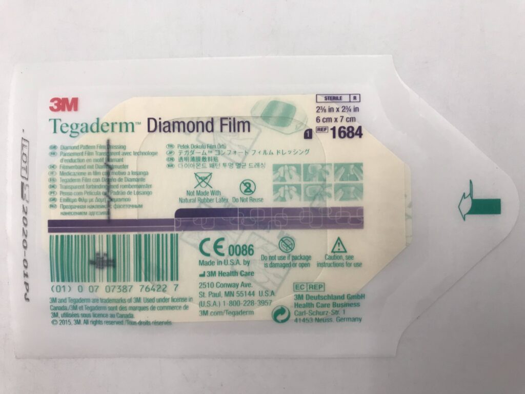 3M 1684 Tegaderm Diamond Film Diamond Pattern Film Dressing 2-3/8in x 2 ...