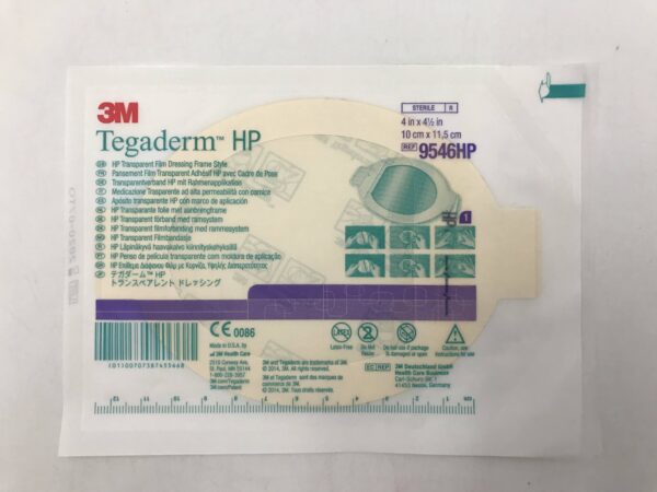 3M 9546HP Tegaderm HP Transparent Film Dressing Frame Style 4in x 4-1 ...